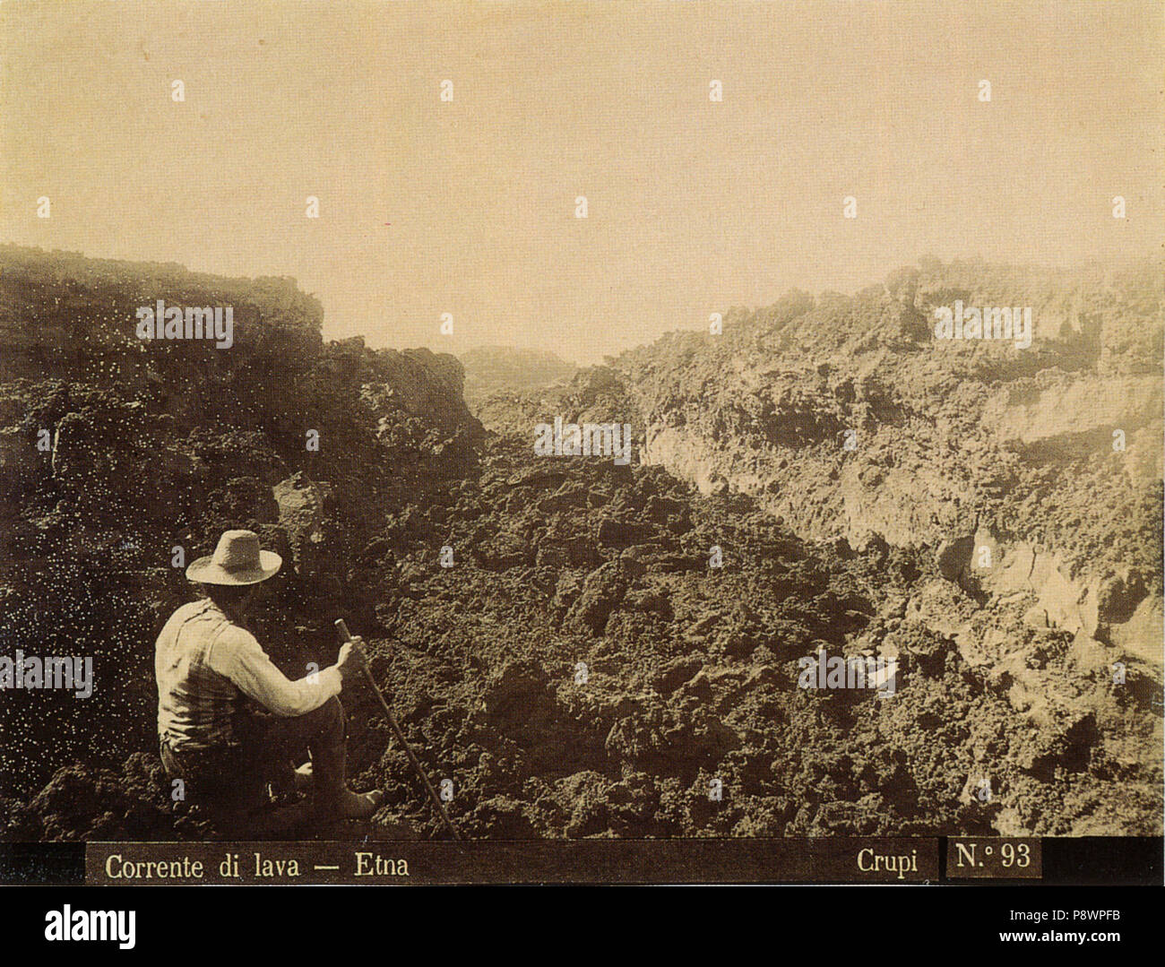 . 85 Crupi, Giovanni (1849-1925) - n. 0093 - Corrente di lava - Etna ...