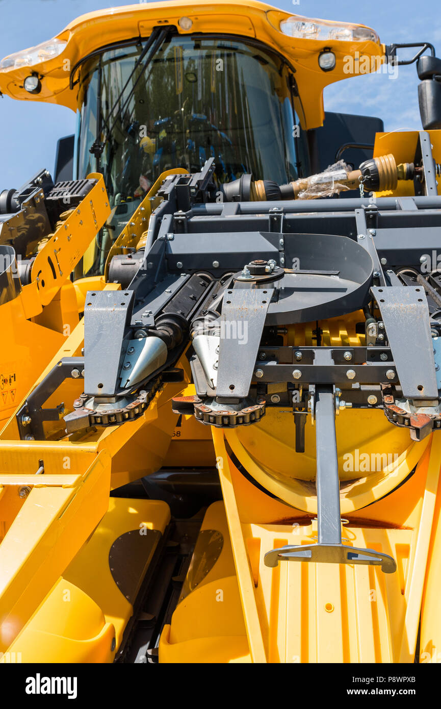 New harvester at Agricultural Fair Stock Photo - Alamy