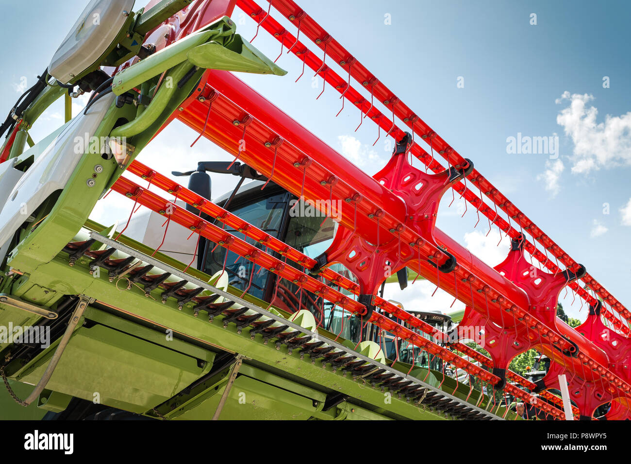 New harvester at Agricultural Fair Stock Photo - Alamy