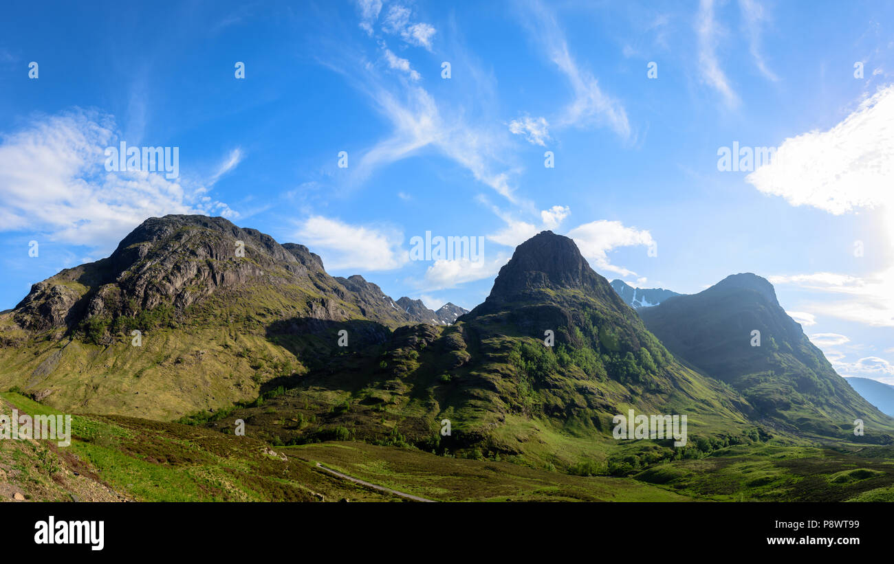 Scottish landscape. mountains and beautiful sky above Scotland Stock ...