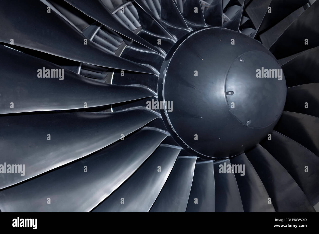 Inside of a powerful aircraft jet engine Stock Photo - Alamy
