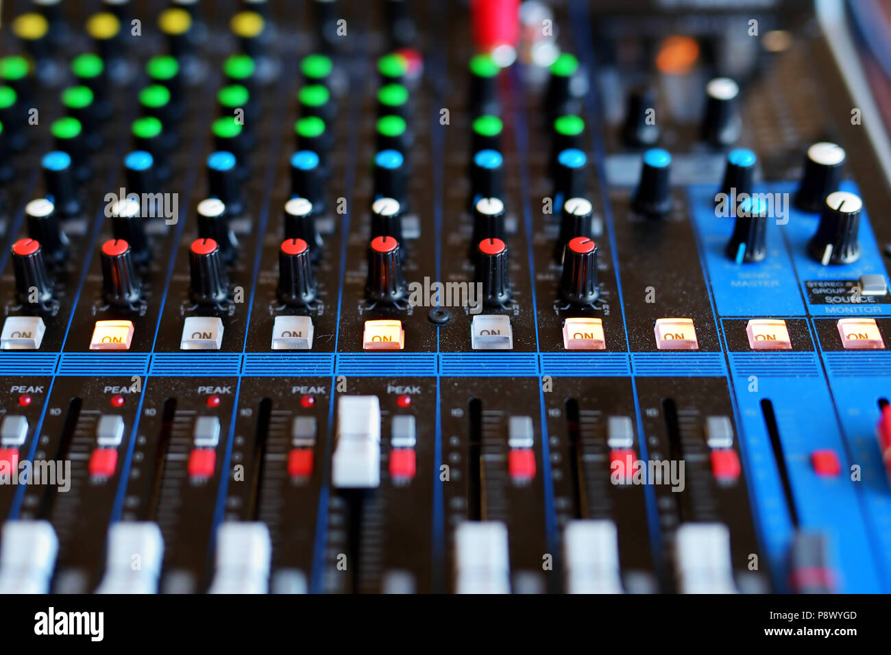 Equipment of an audio recording studio Stock Photo - Alamy
