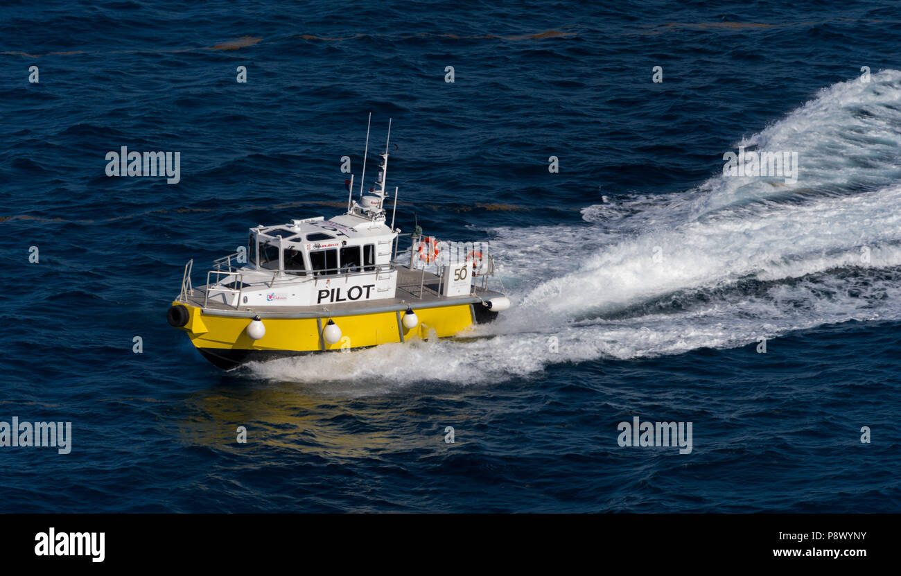 Pilot Boat - Caribbean Stock Photo - Alamy