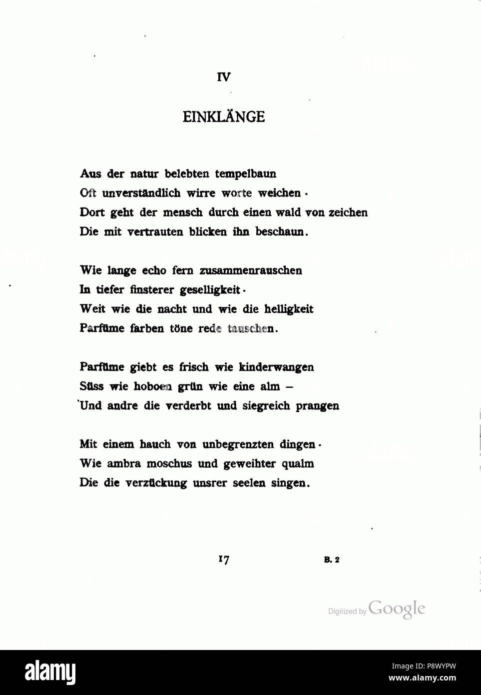 115 Die Blumen des Boesen 017 Stock Photo - Alamy