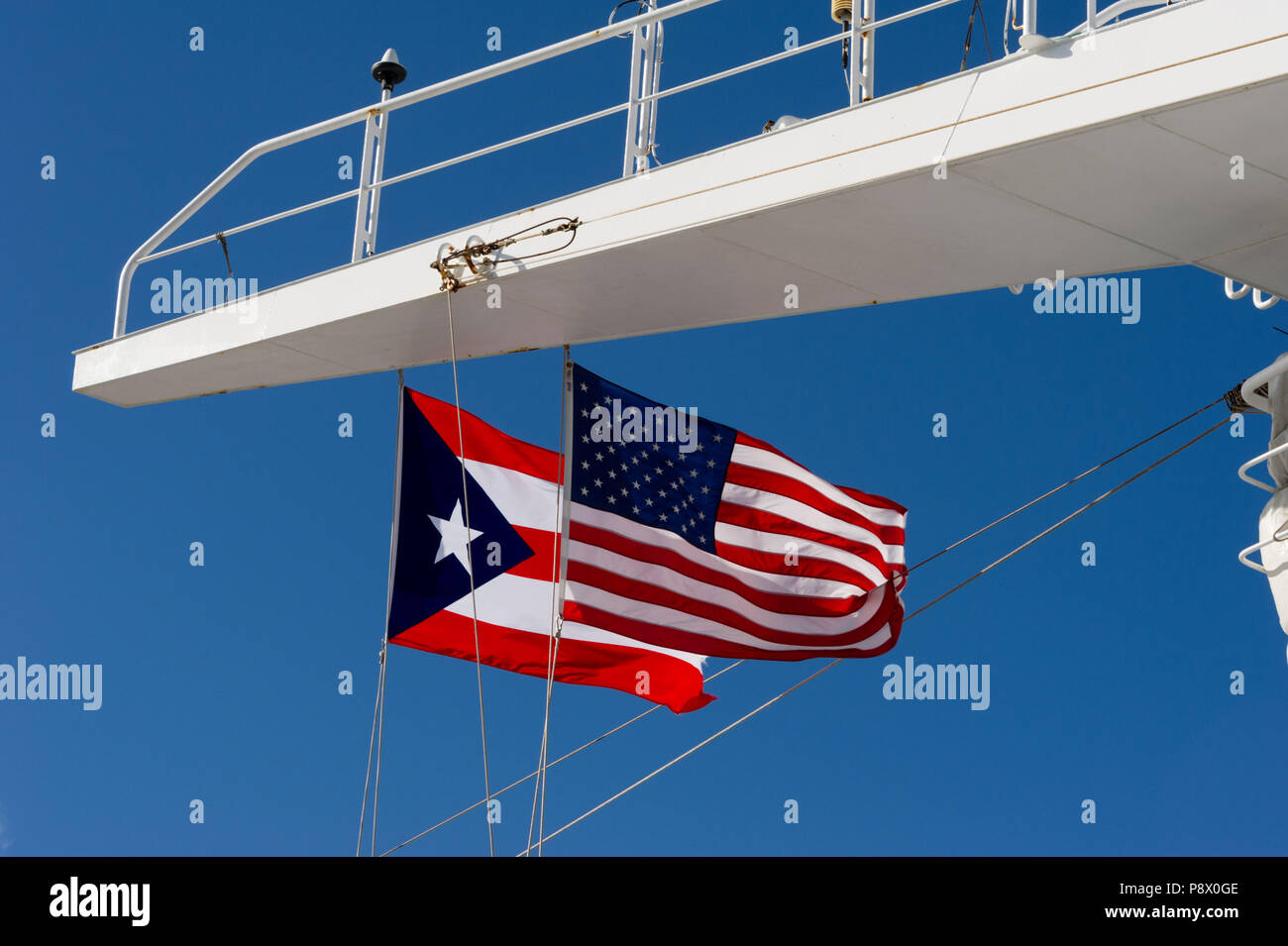 Flags of USA and Puerto Rico Stock Photo - Alamy