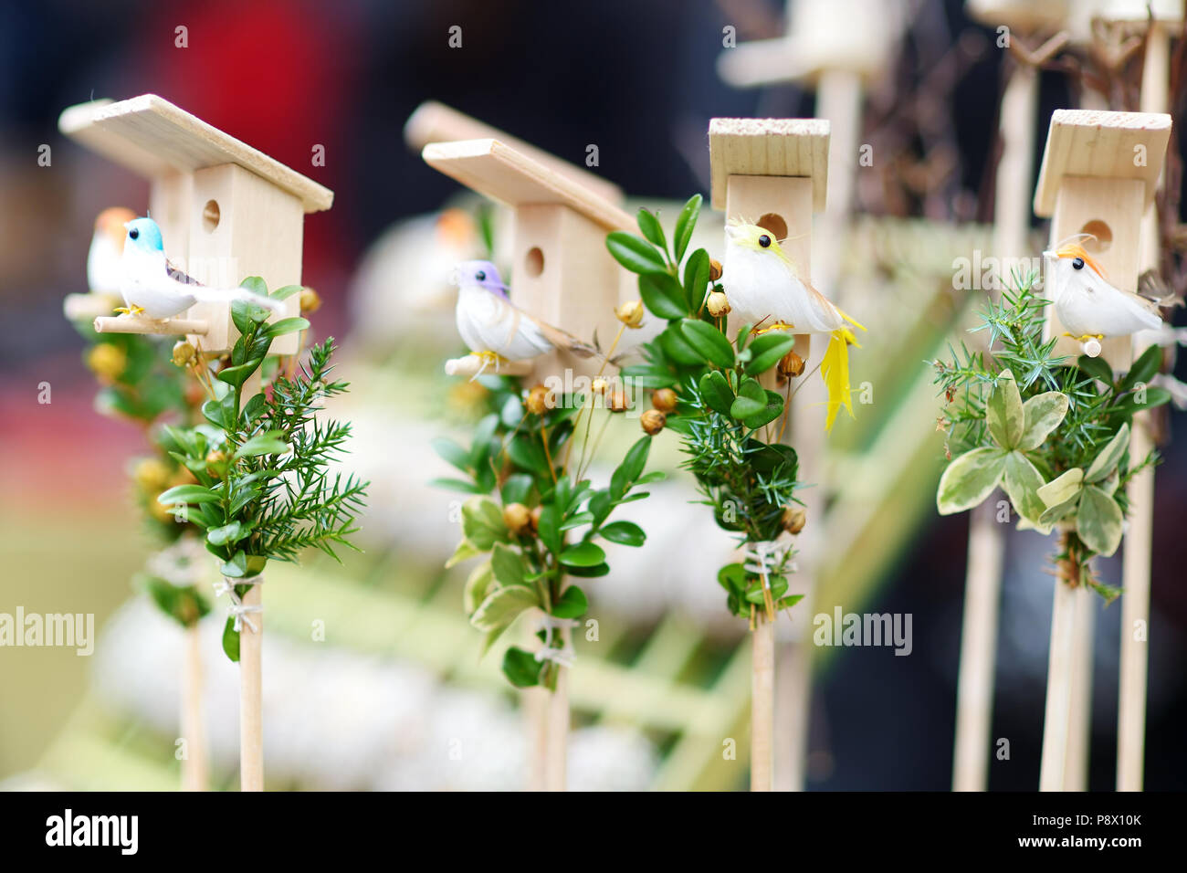 Cute small nesting boxes sold on spring market in Vilnius, Lithuania ...