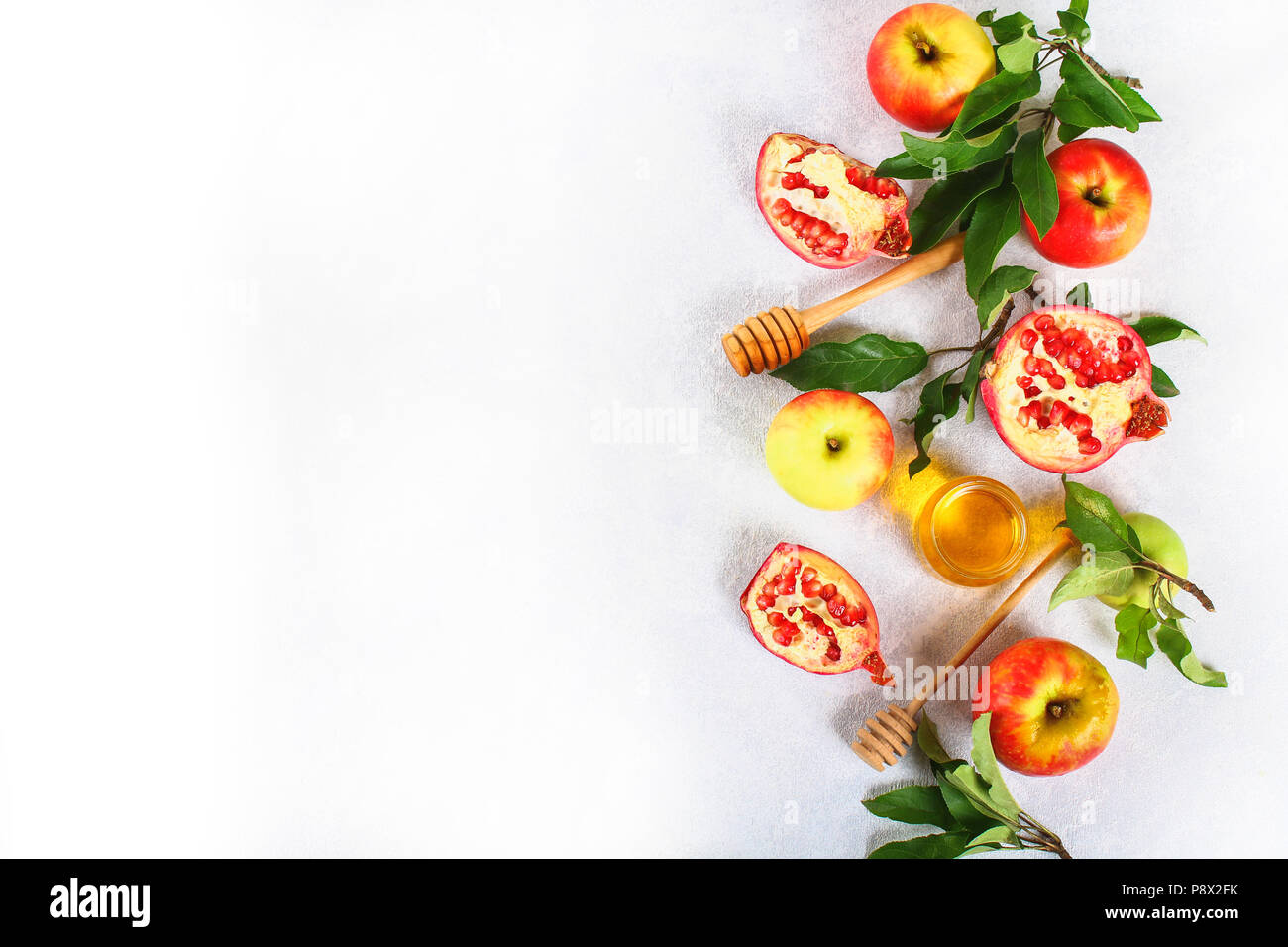 Rosh hashanah jewish New Year holiday concept. Traditional symbol ...