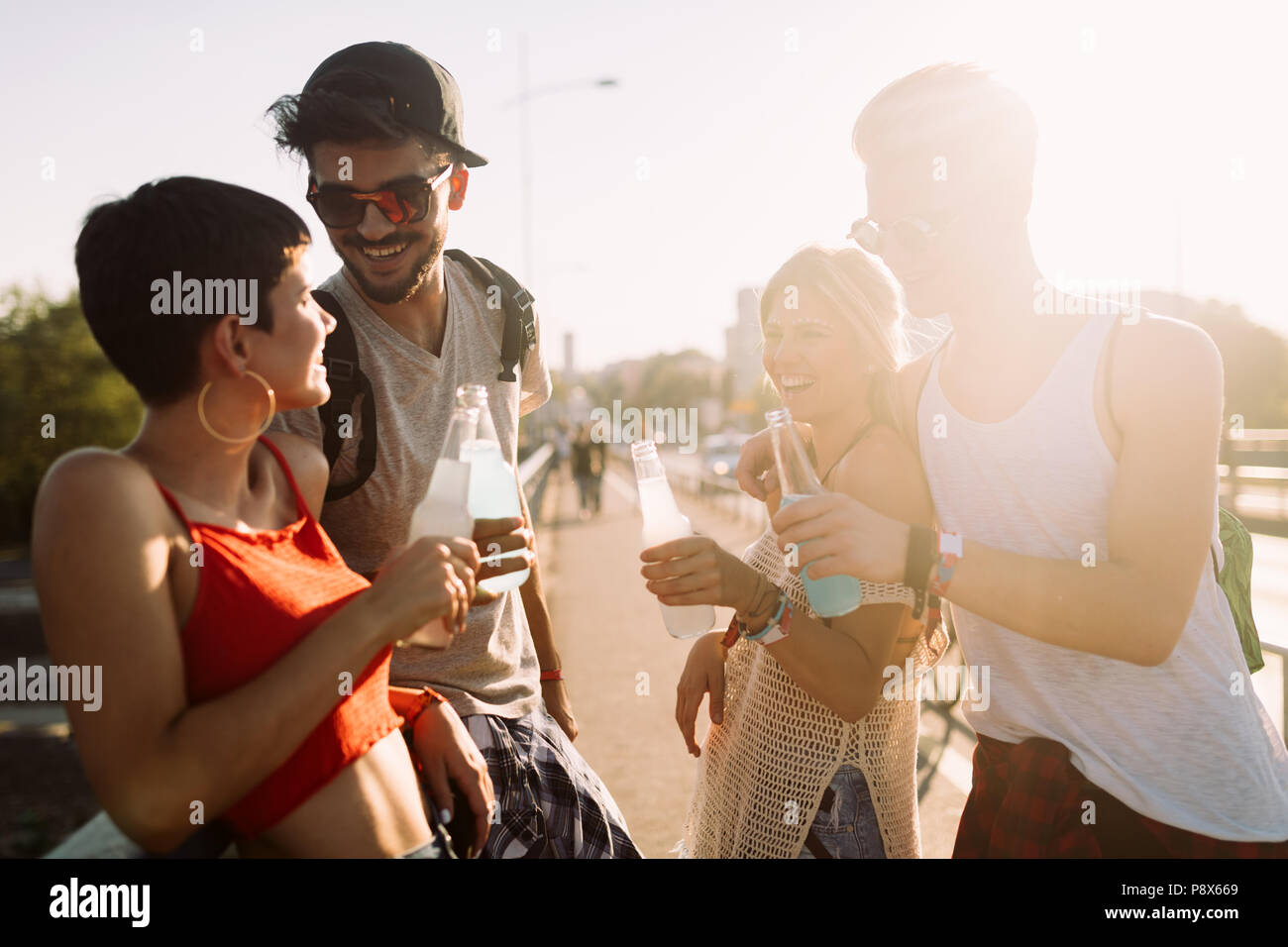 Group of young happy friends having fun time Stock Photo - Alamy