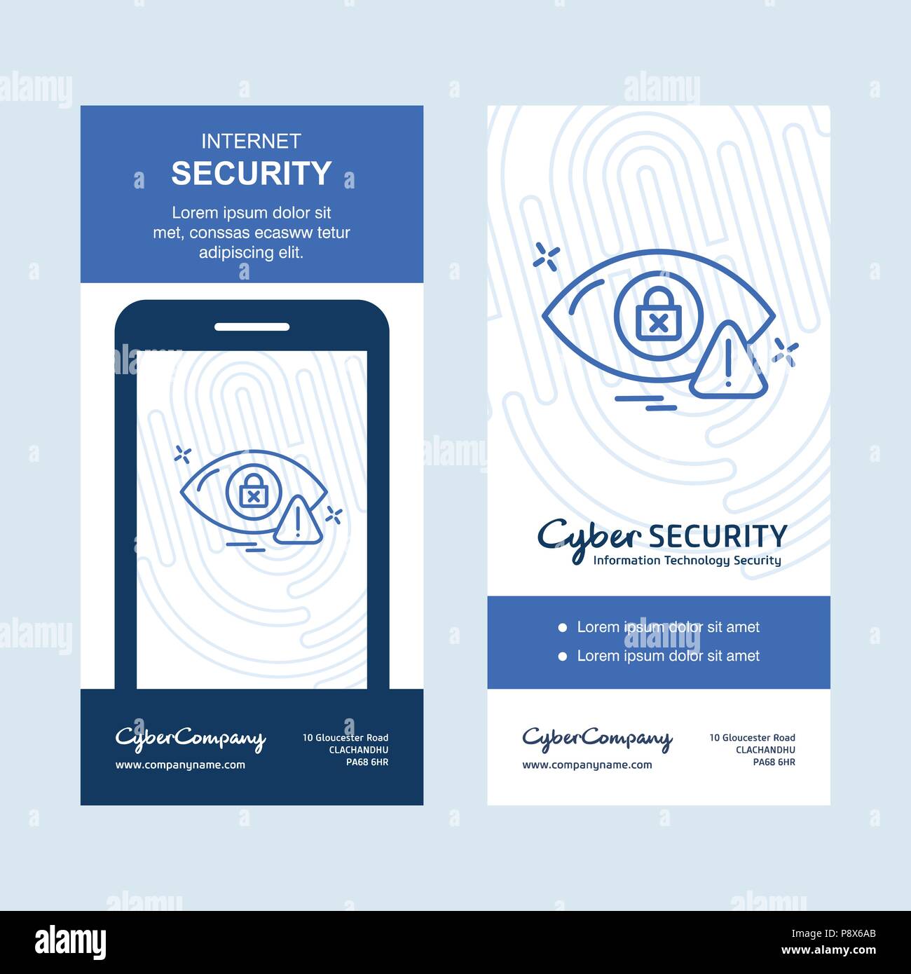 Cyber security banner design vector. For web design and application ...