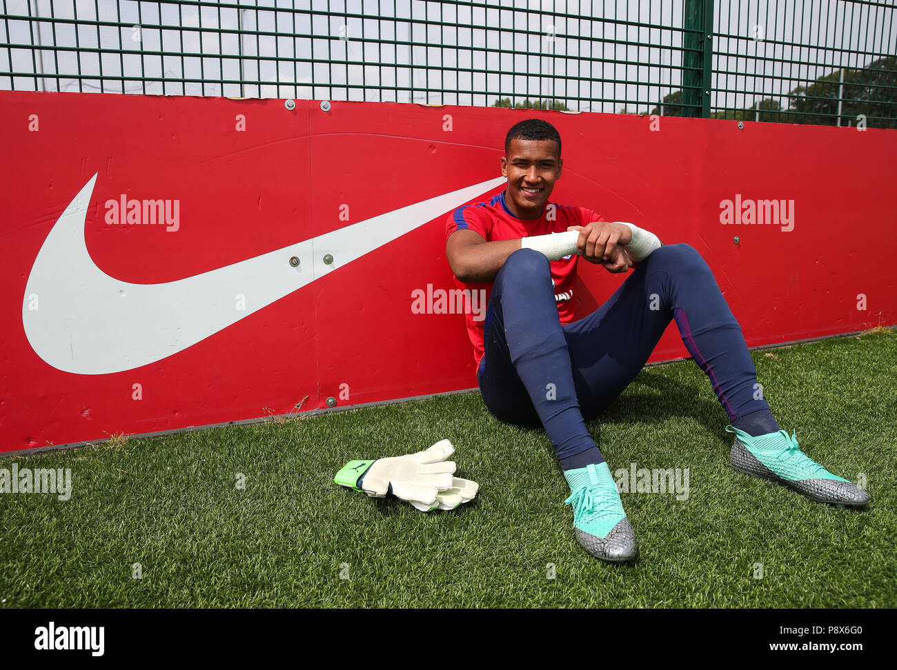 England's Ellery Balcombe poses for a picture during the England U-19 ...