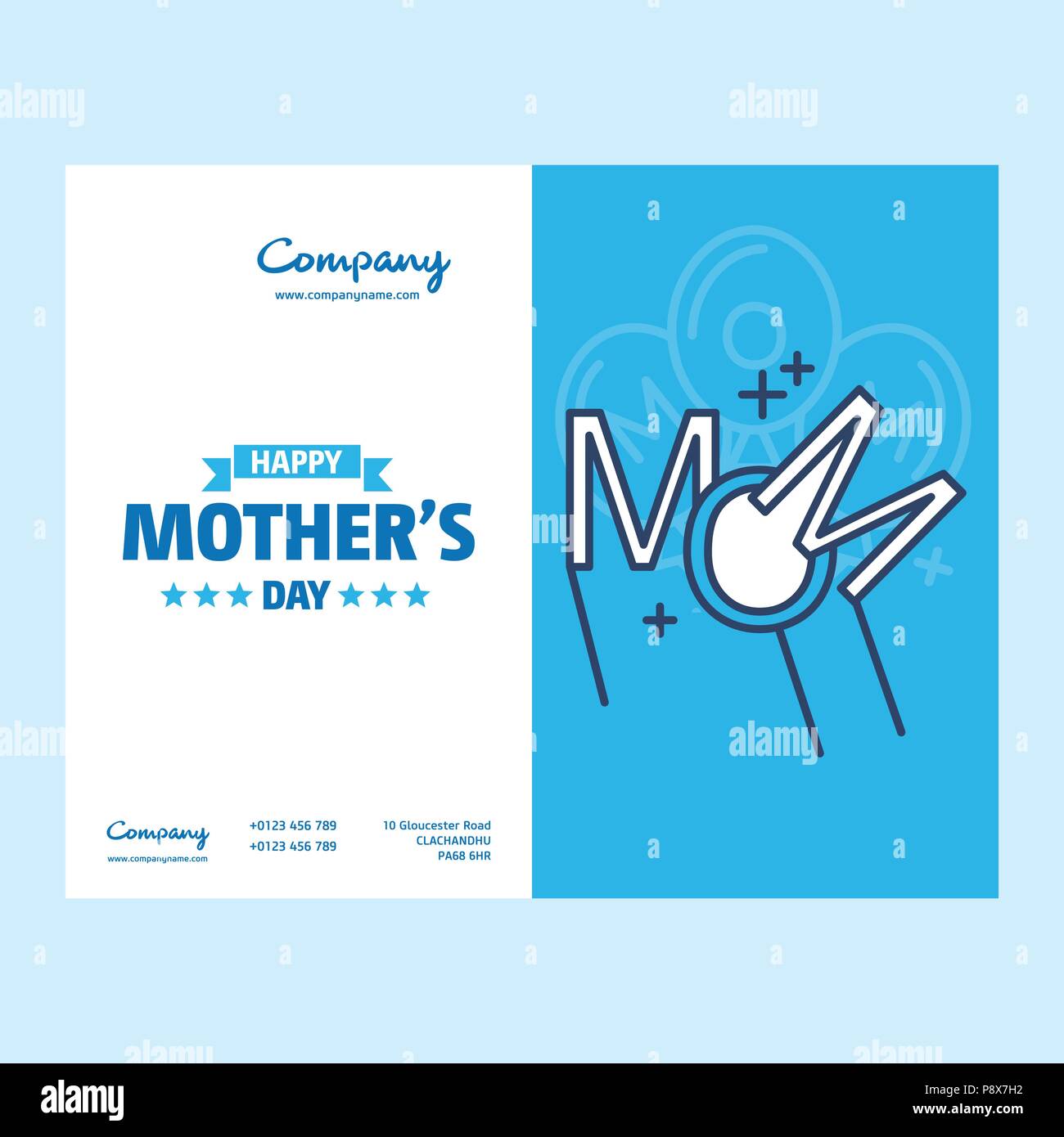 Lettering Happy Mothers Day Hand Drawn Card With Flower For Web