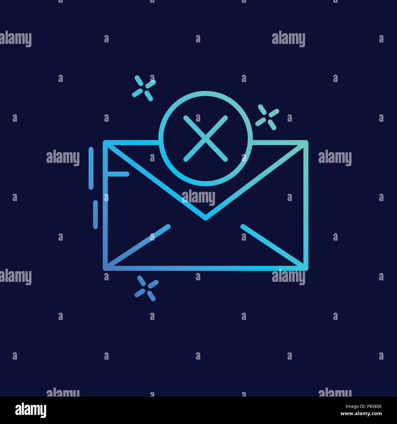 Cyber security neon icon with blue background. For web design and ...