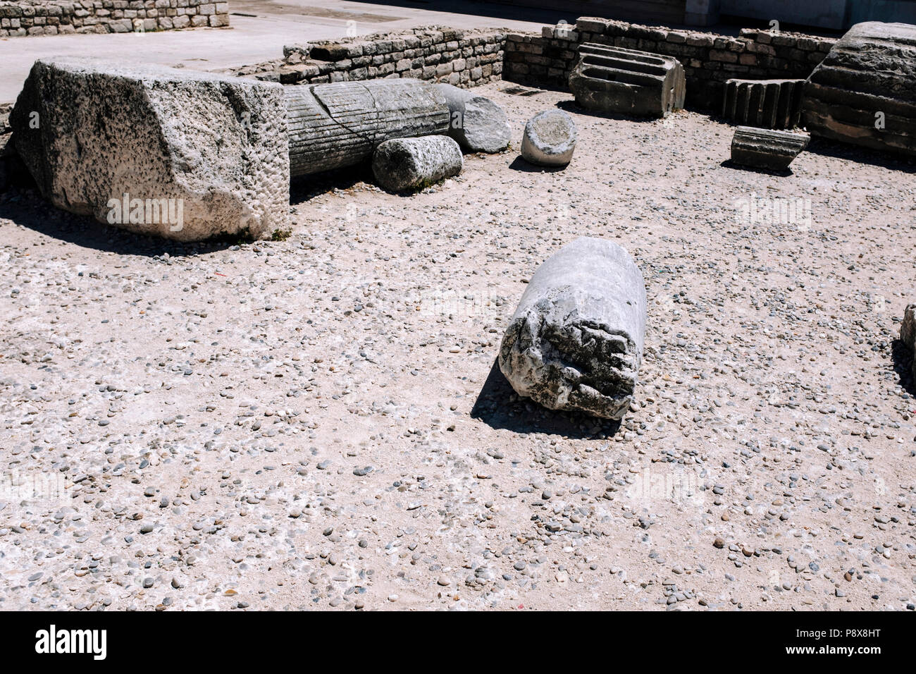 Ruins of Roman buildings in the city of Zadar, croatia Stock Photo - Alamy