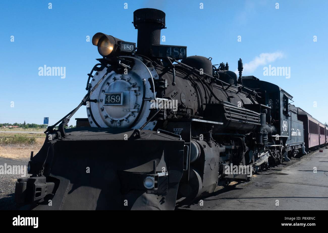 Cumbres and Toltec scenic Railroad restored steam engine 489 is a K–39 ...