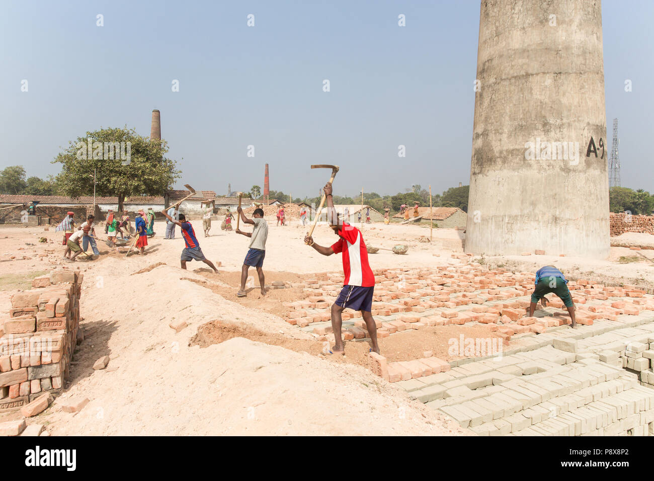Brick fields in Kolkata, India Stock Photo - Alamy