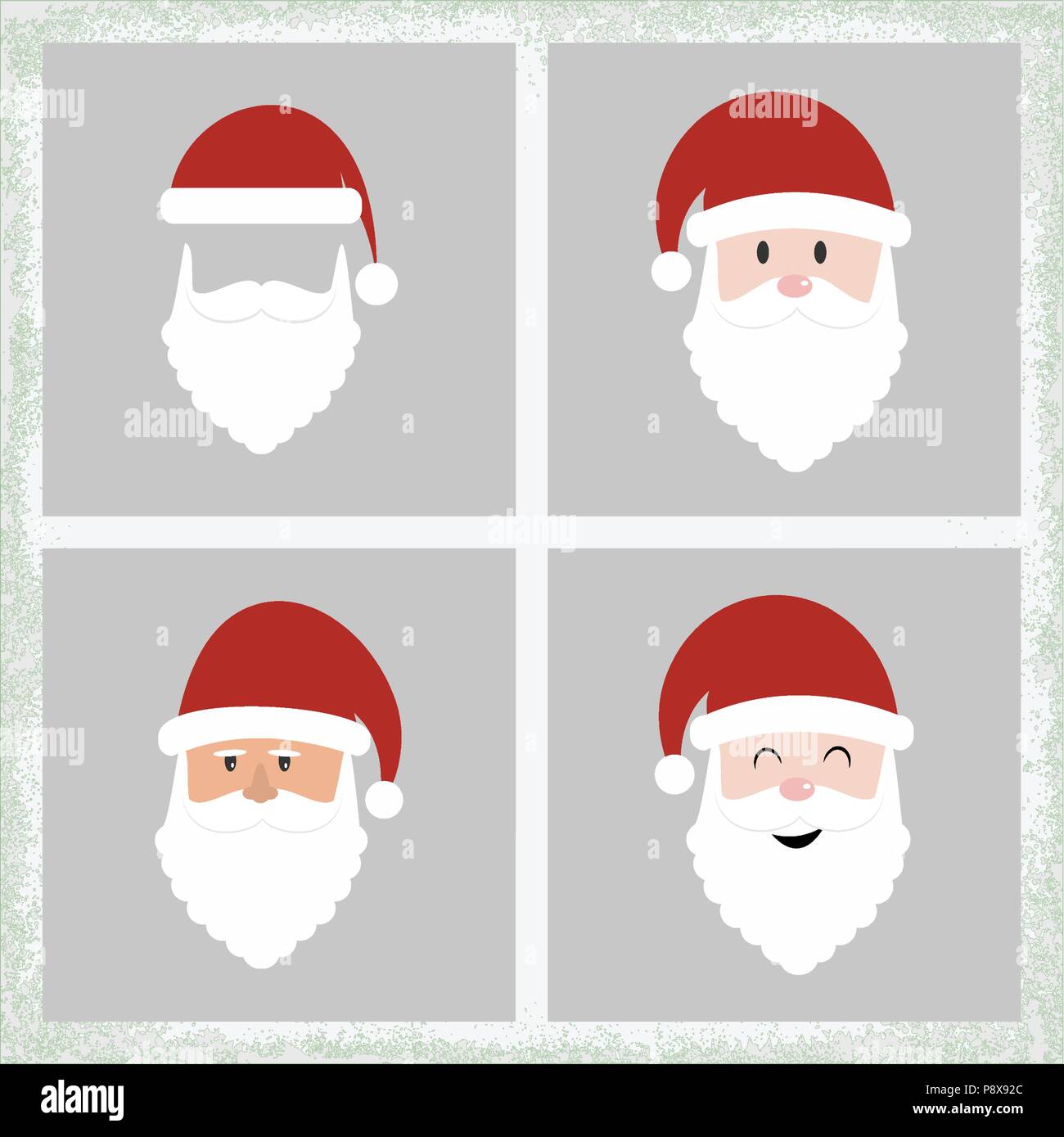 Christmas santa clause icons sets. For web design and application ...