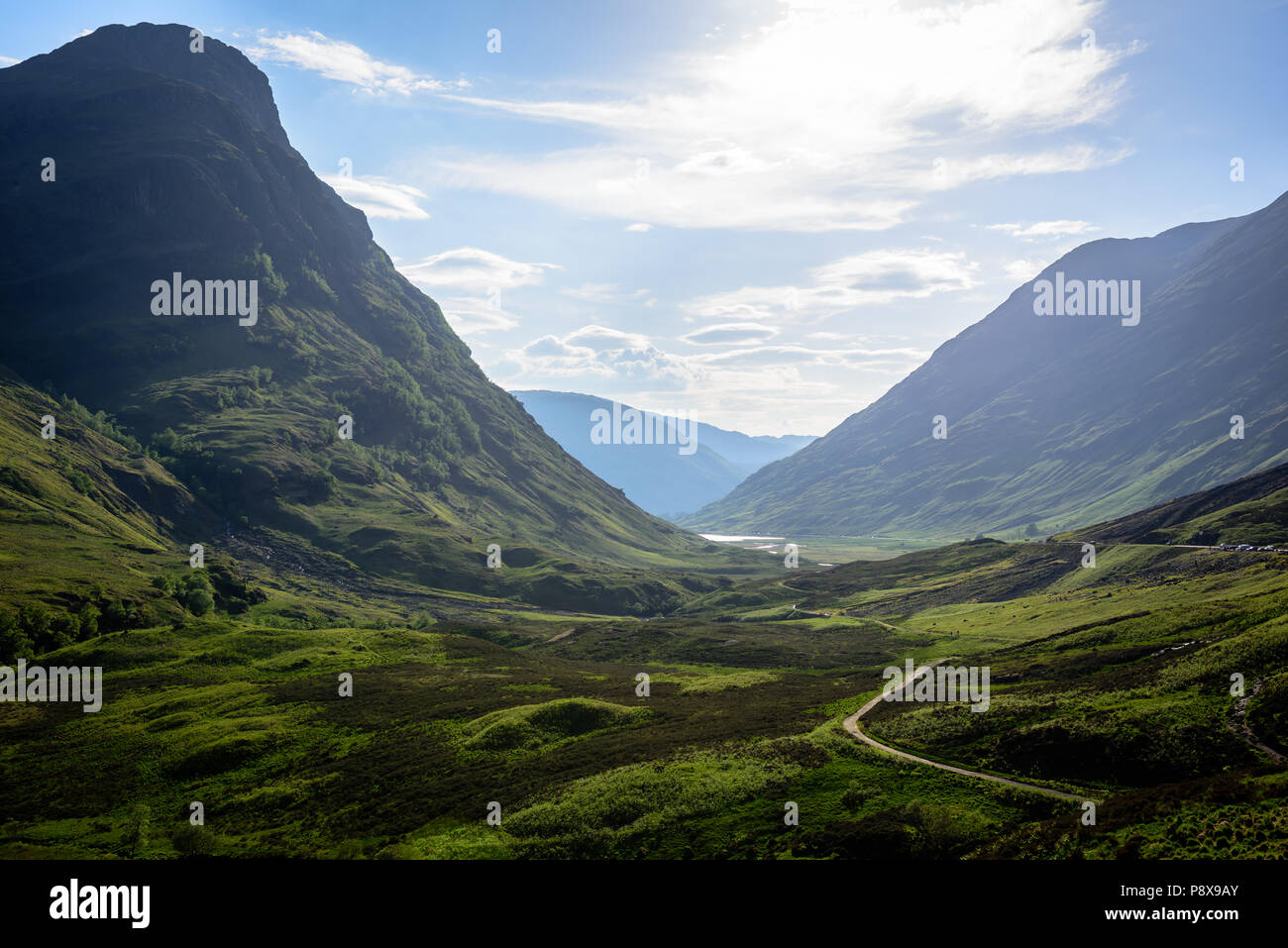 Scottish landscape. mountains and beautiful sky above Scotland Stock ...