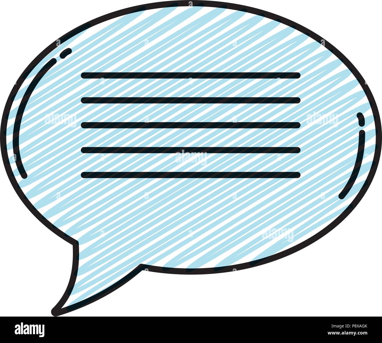 doodle chat bubble text notes message vector illustration Stock Vector ...