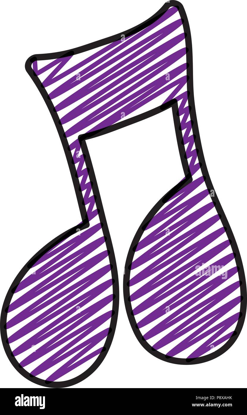 Doodle Musical Beam Notes Sign Rhythm Vector Illustration Stock Vector doodle-musical-beam-notes-sign-rhythm-vector-illustration-stock-vector