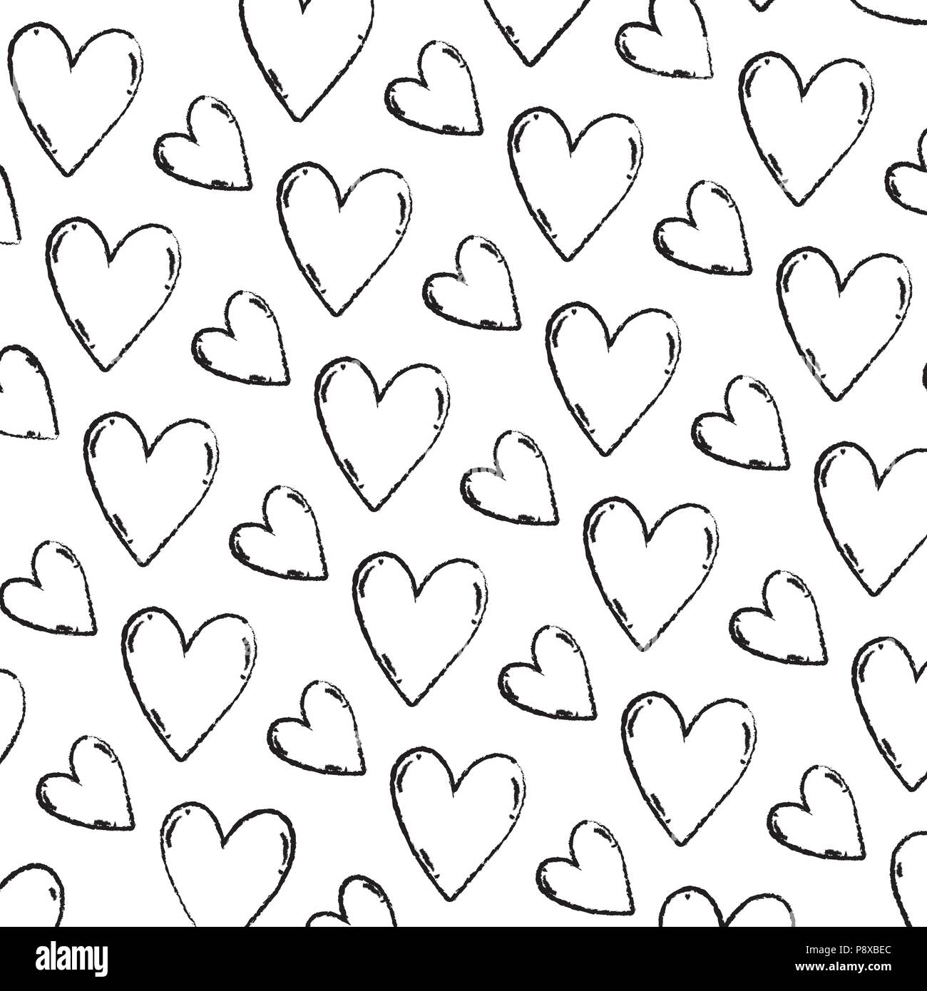 grunge nice heart symbol background style vector illustration Stock ...