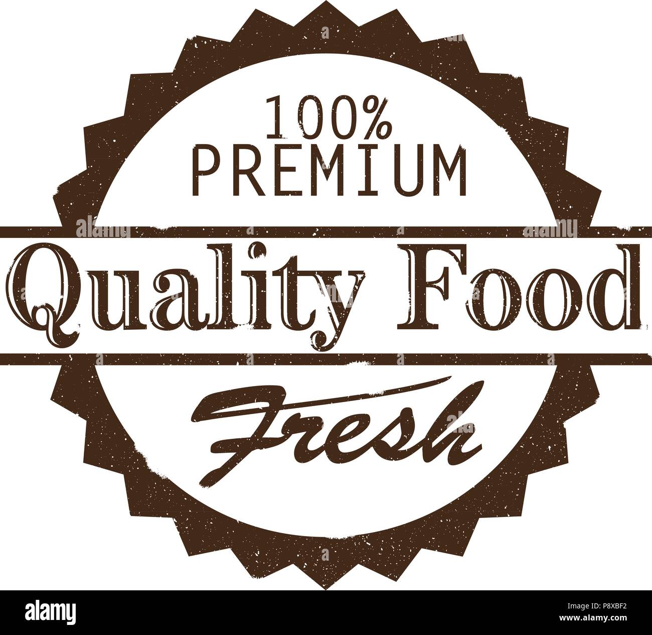 fresh premium quality food grungy rubber stamp print Stock Vector Image ...