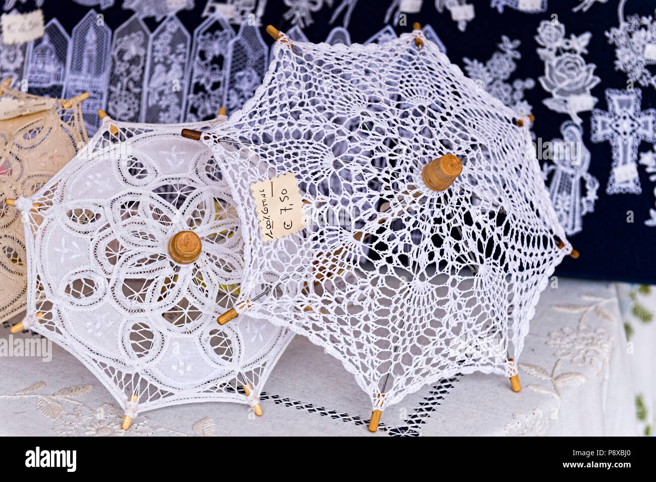 Venetian Lace Parasols Stock Photo - Alamy