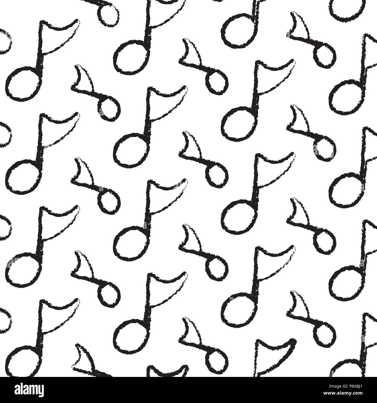 grunge musical quaver note sign background vector illustration Stock ...