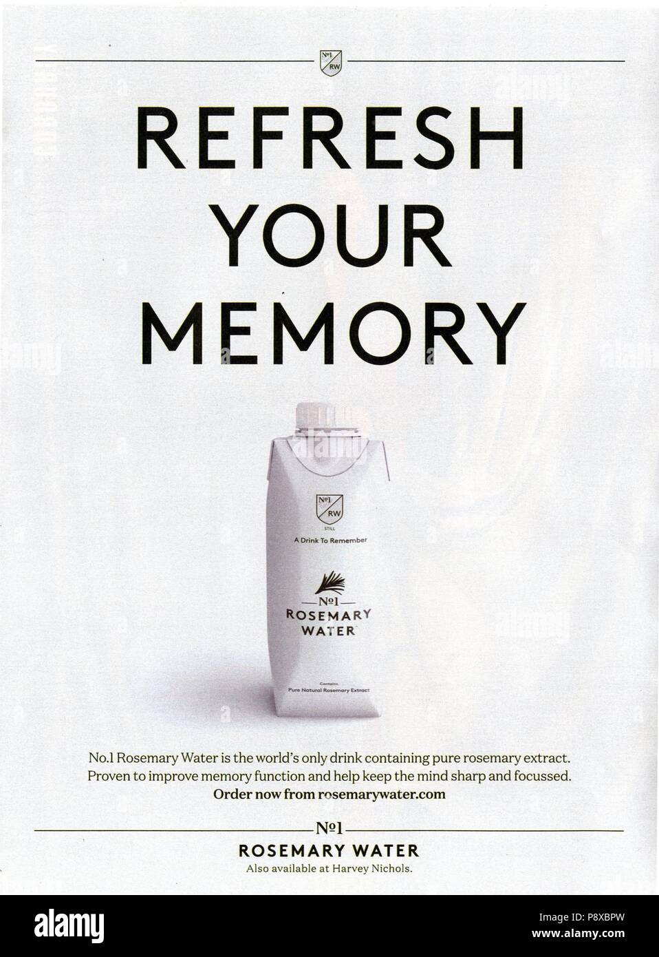 2010s UK Rosemary Water Magazine Advert Stock Photo - Alamy