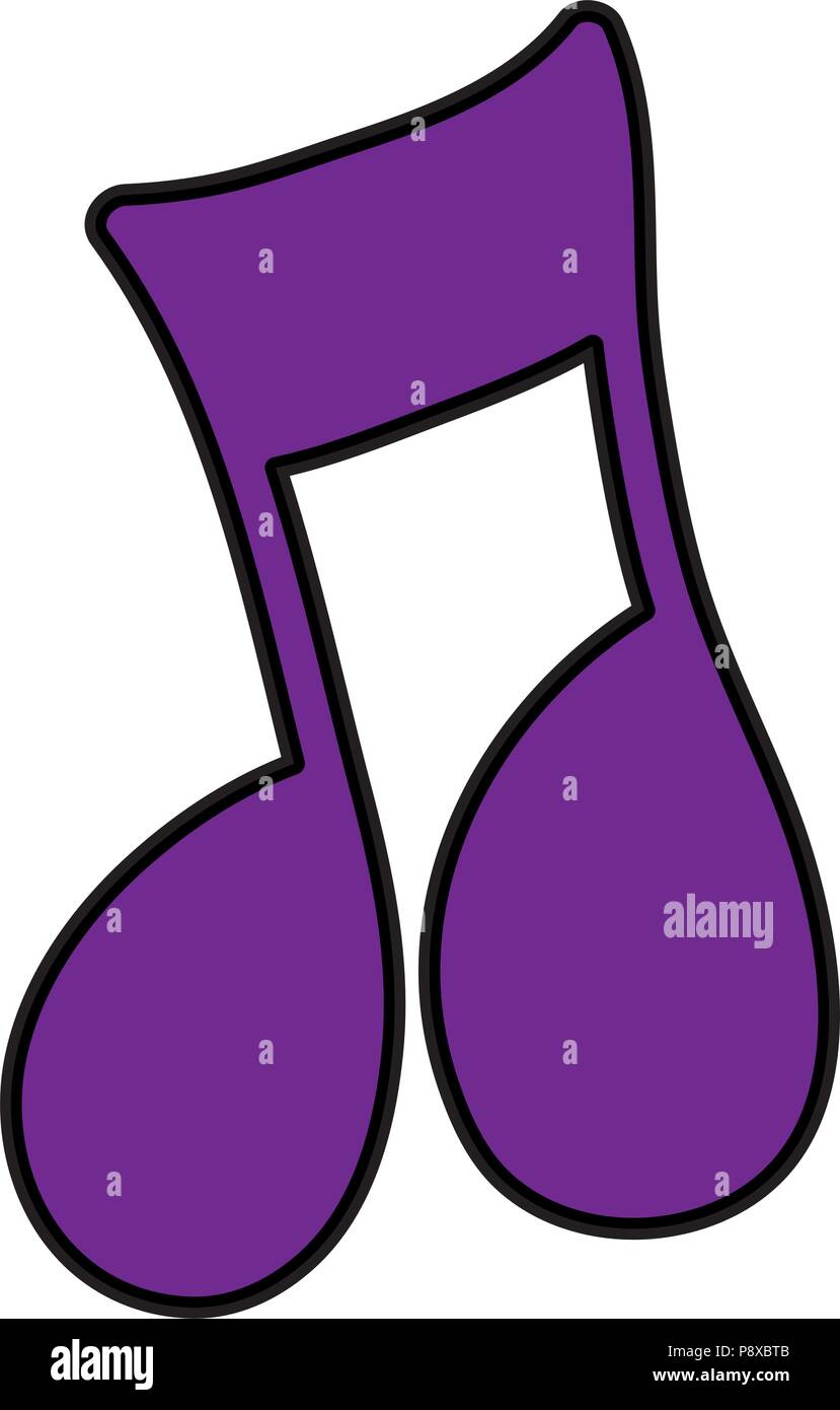 color musical beam notes sign rhythm vector illustration Stock Vector ...