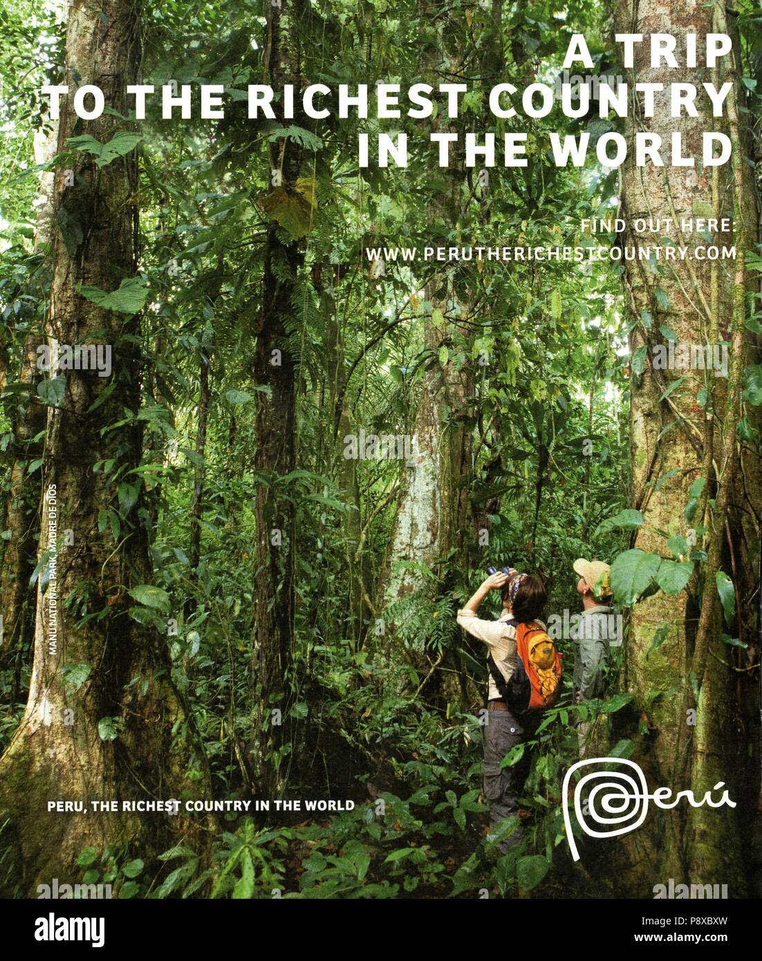 2010s UK Peru Magazine Advert Stock Photo - Alamy