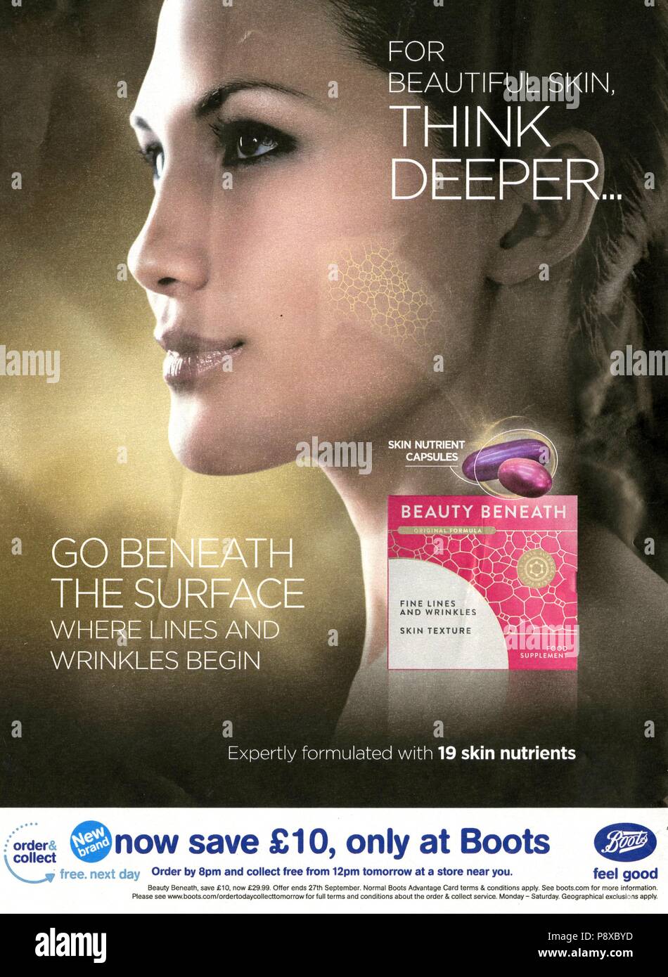 2010s UK Boots Magazine Advert Stock Photo - Alamy