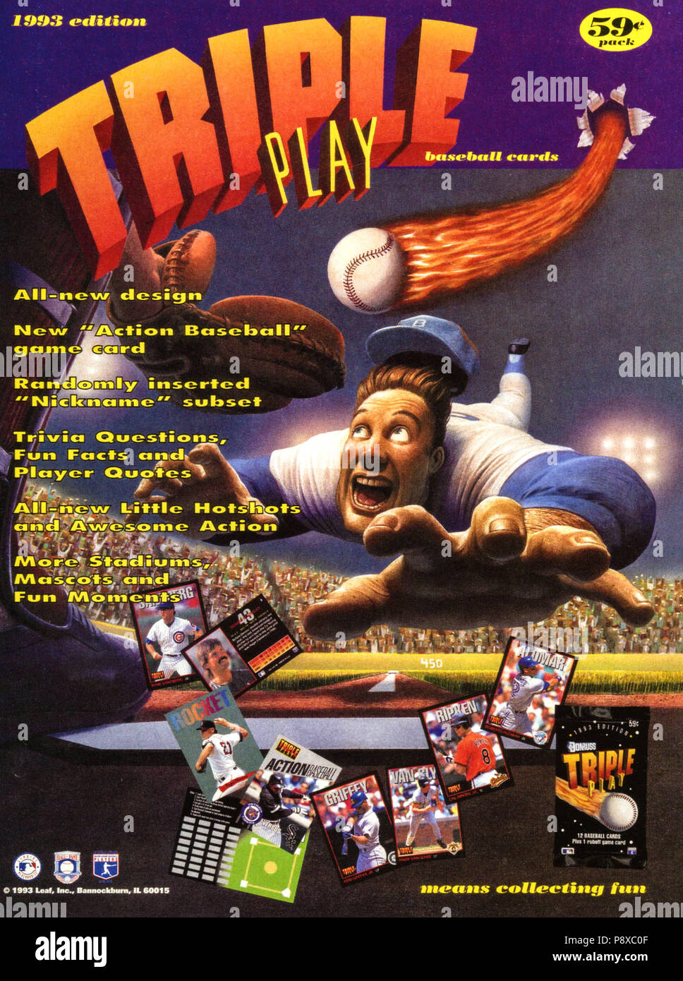1990s USA Triple Play Magazine Advert Stock Photo - Alamy