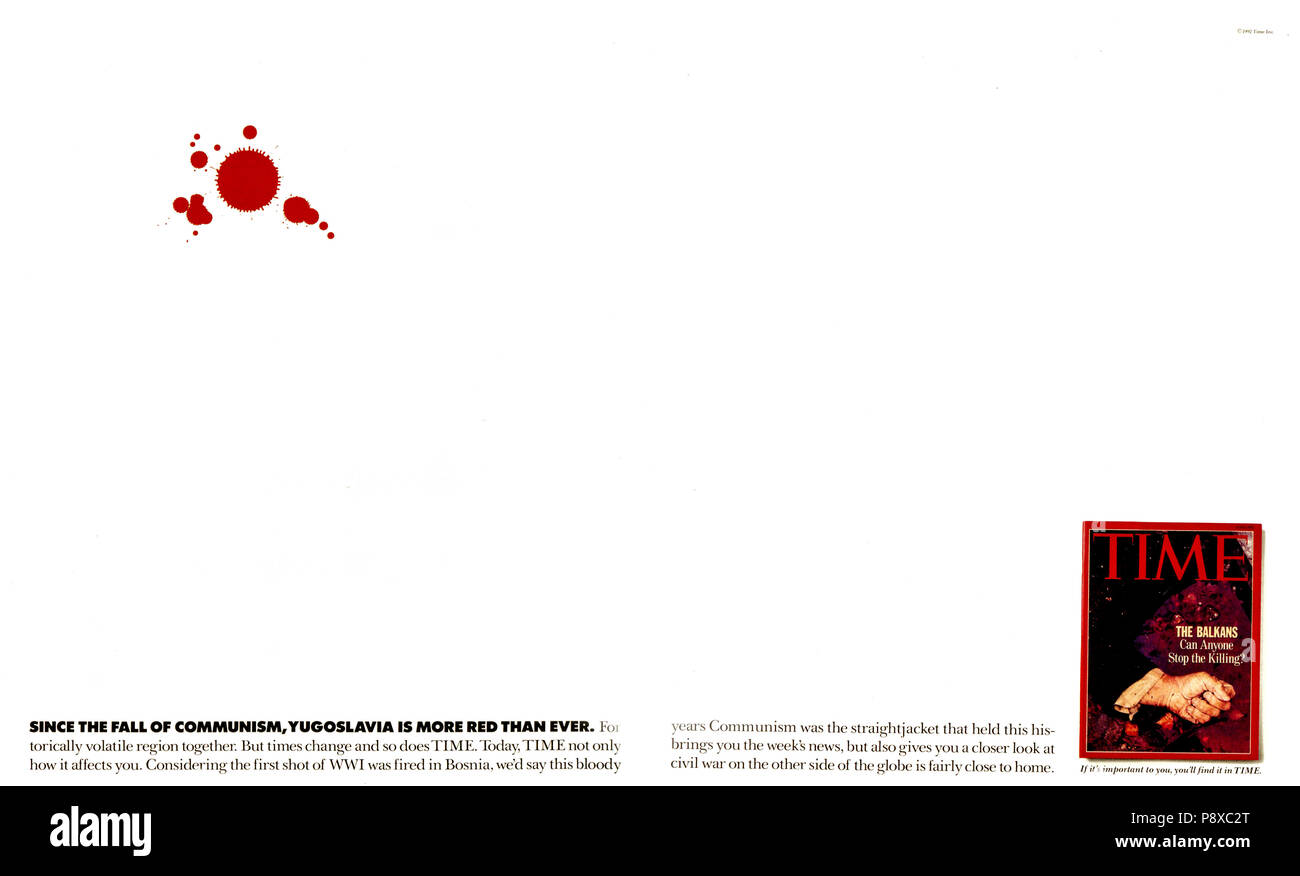 1990s USA Time Magazine Advert Stock Photo - Alamy