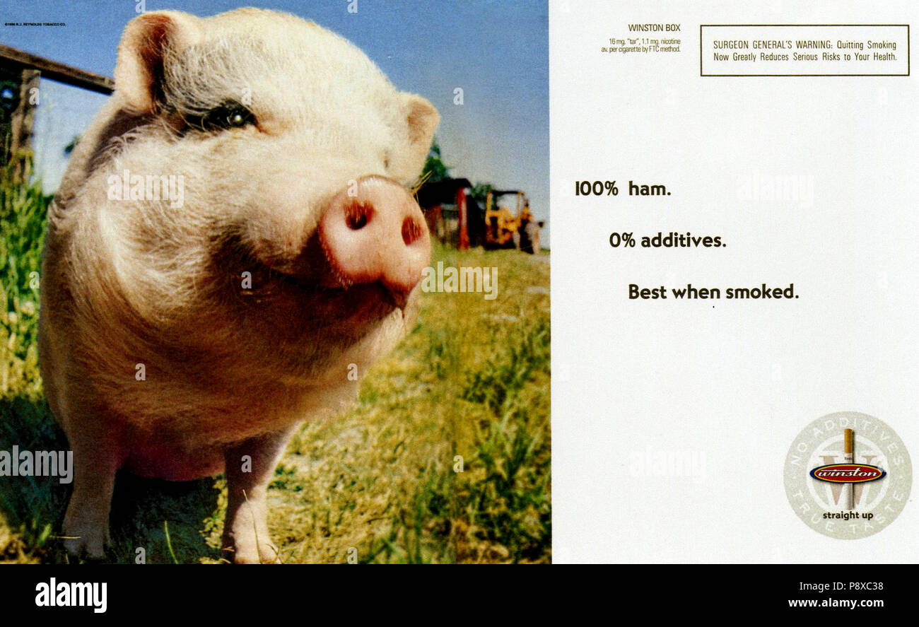 1990s USA Winston Magazine Advert Stock Photo - Alamy