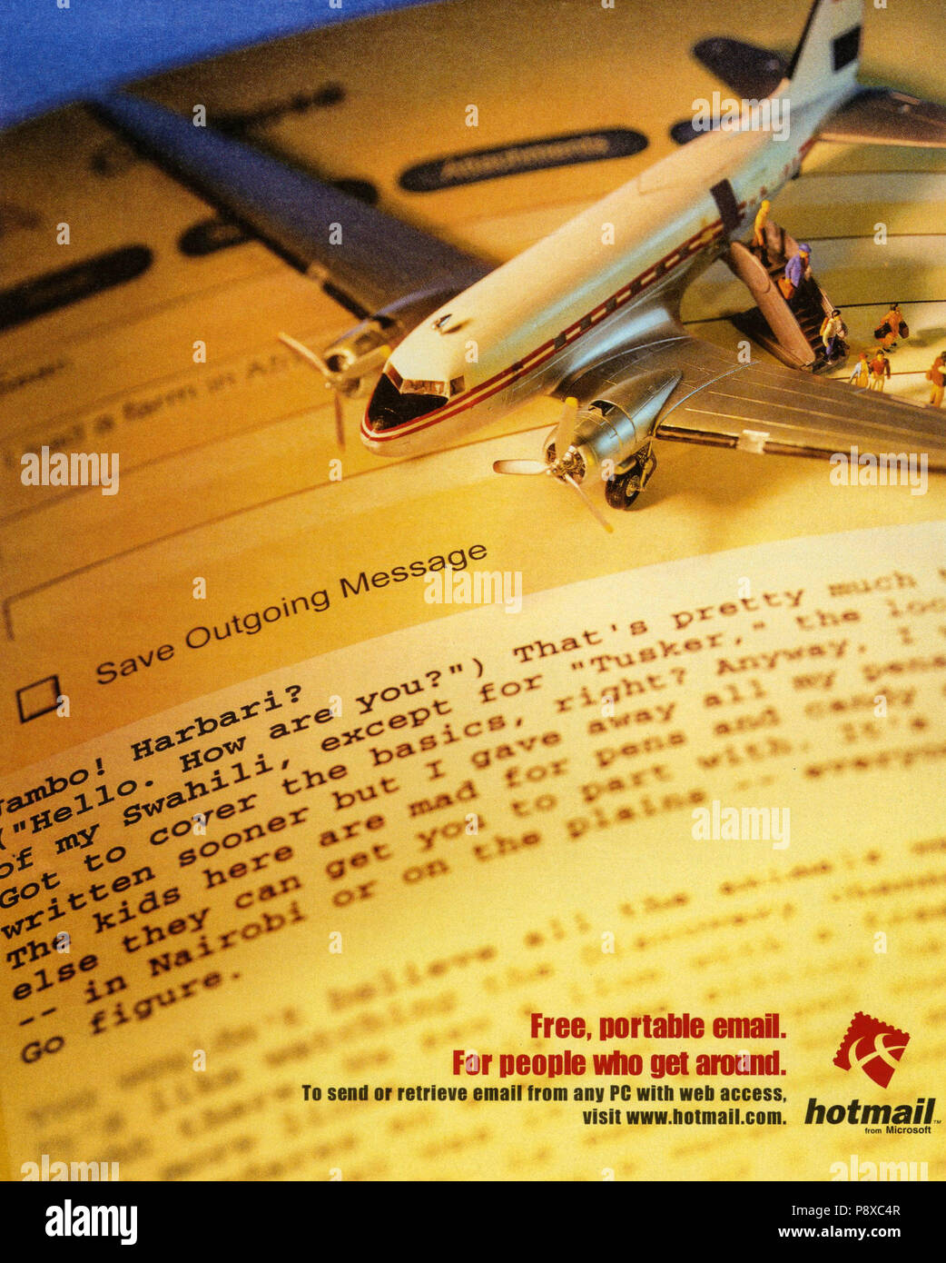 1990s USA Hotmail Magazine Advert Stock Photo - Alamy