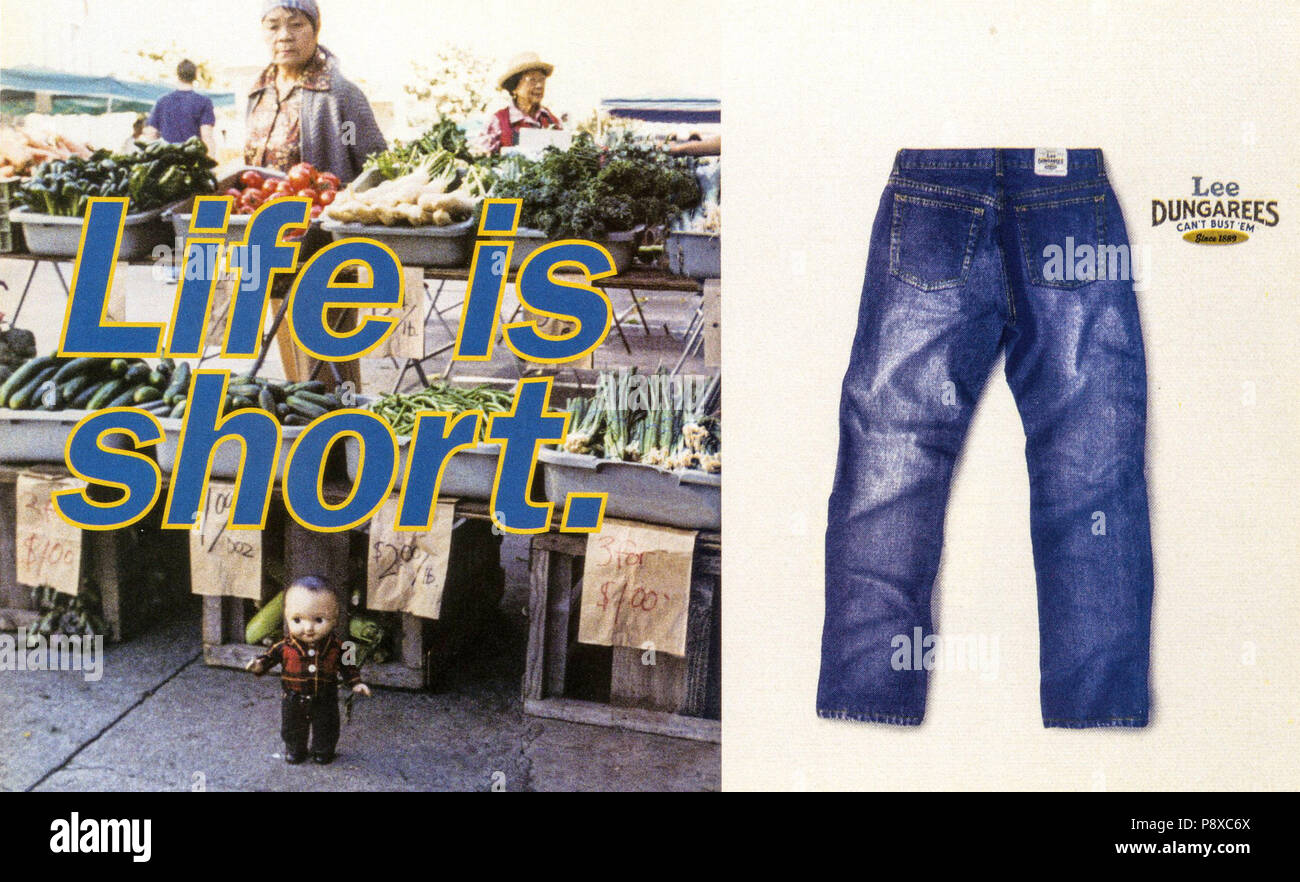 1990s USA Lee Magazine Advert Stock Photo - Alamy
