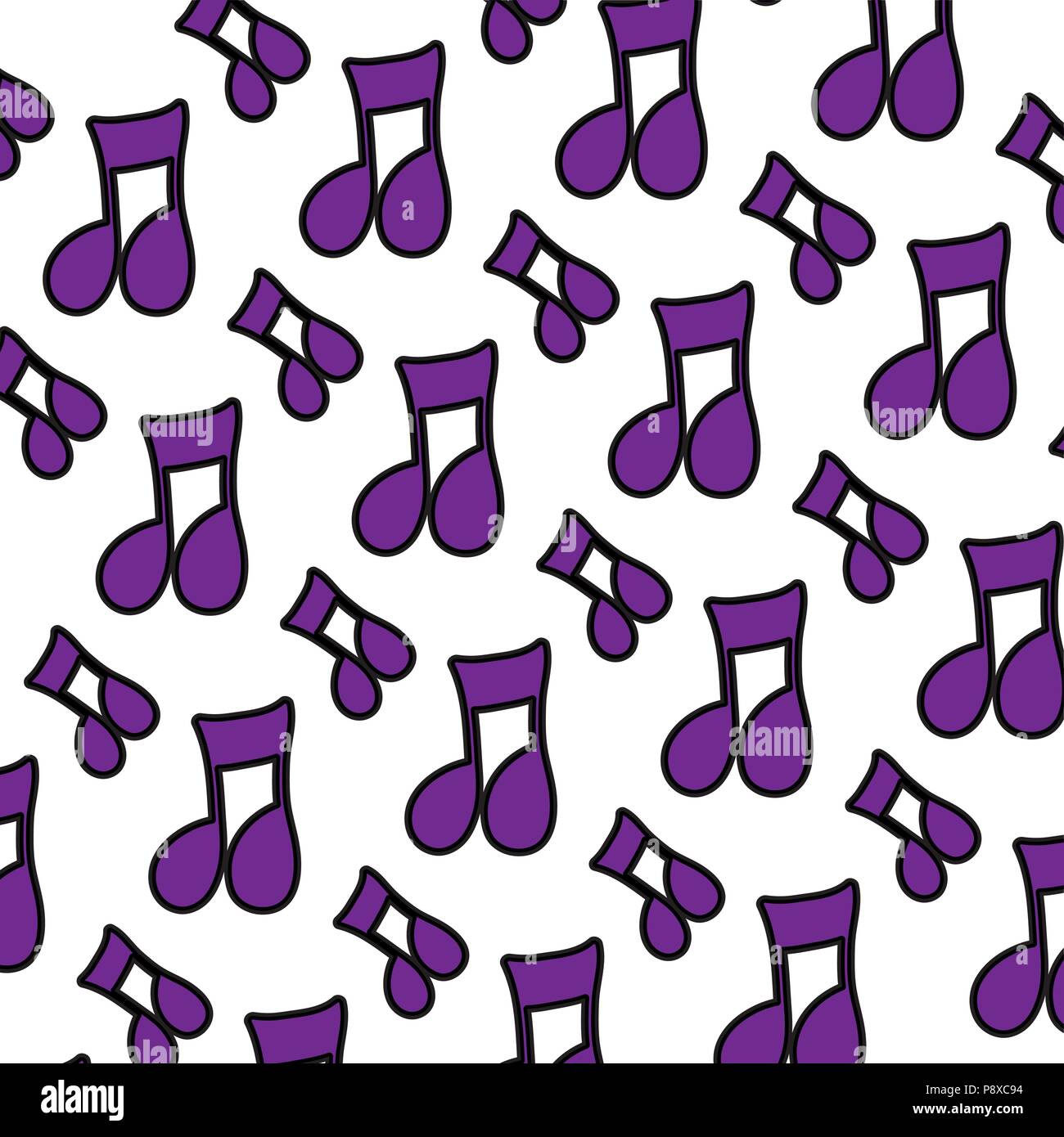 color musical beam notes sign background vector illustration Stock ...