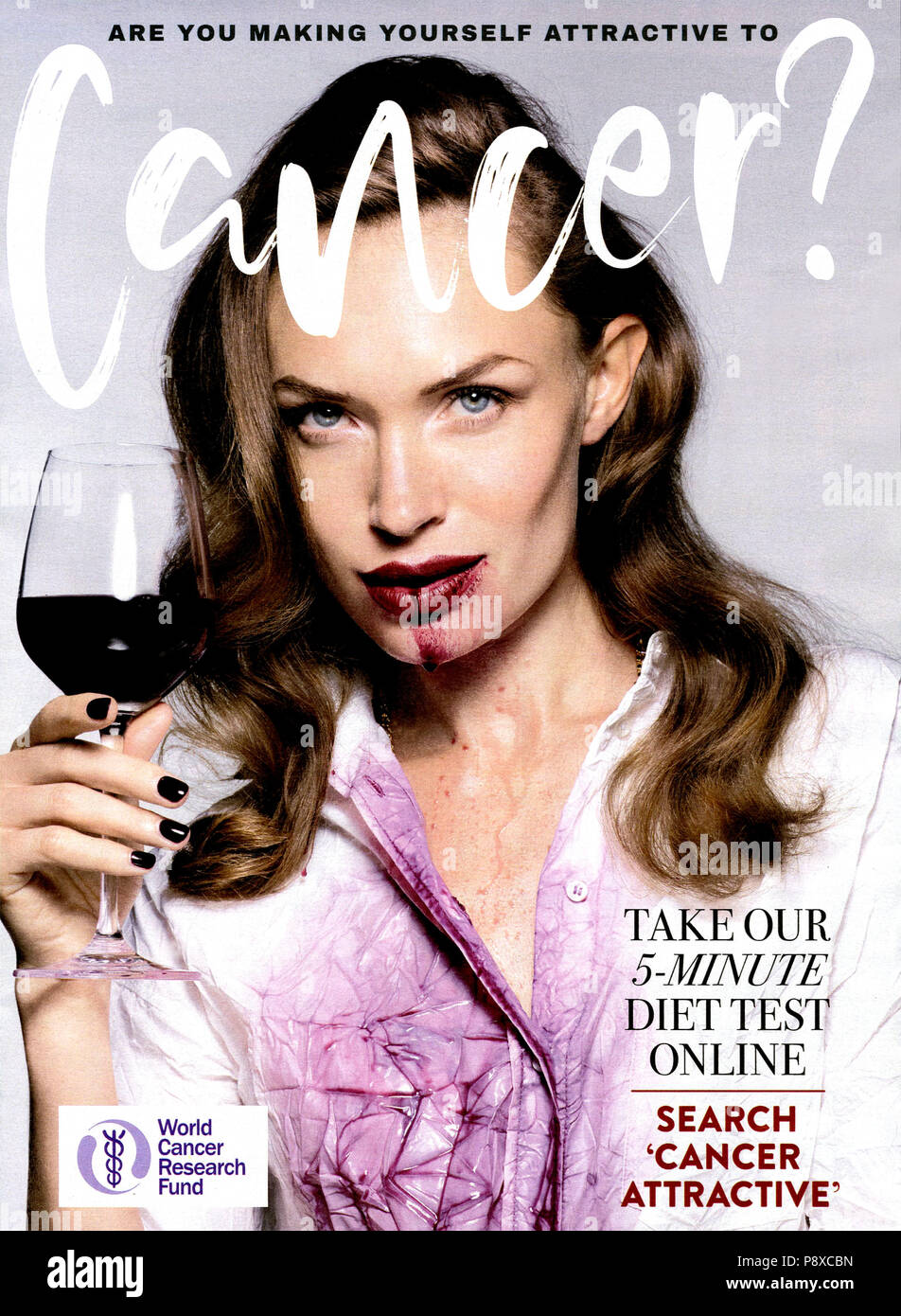 2010s UK World Cancer Research Fund Magazine Advert Stock Photo - Alamy