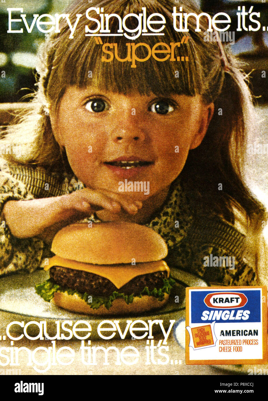 1980s USA Kraft Magazine Advert Stock Photo - Alamy