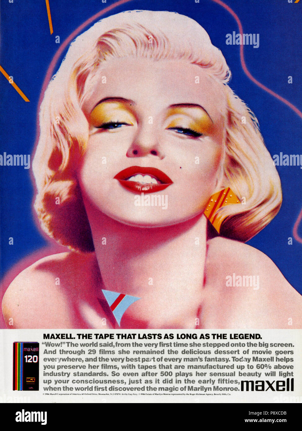 1980s USA Maxwell Magazine Advert Stock Photo - Alamy