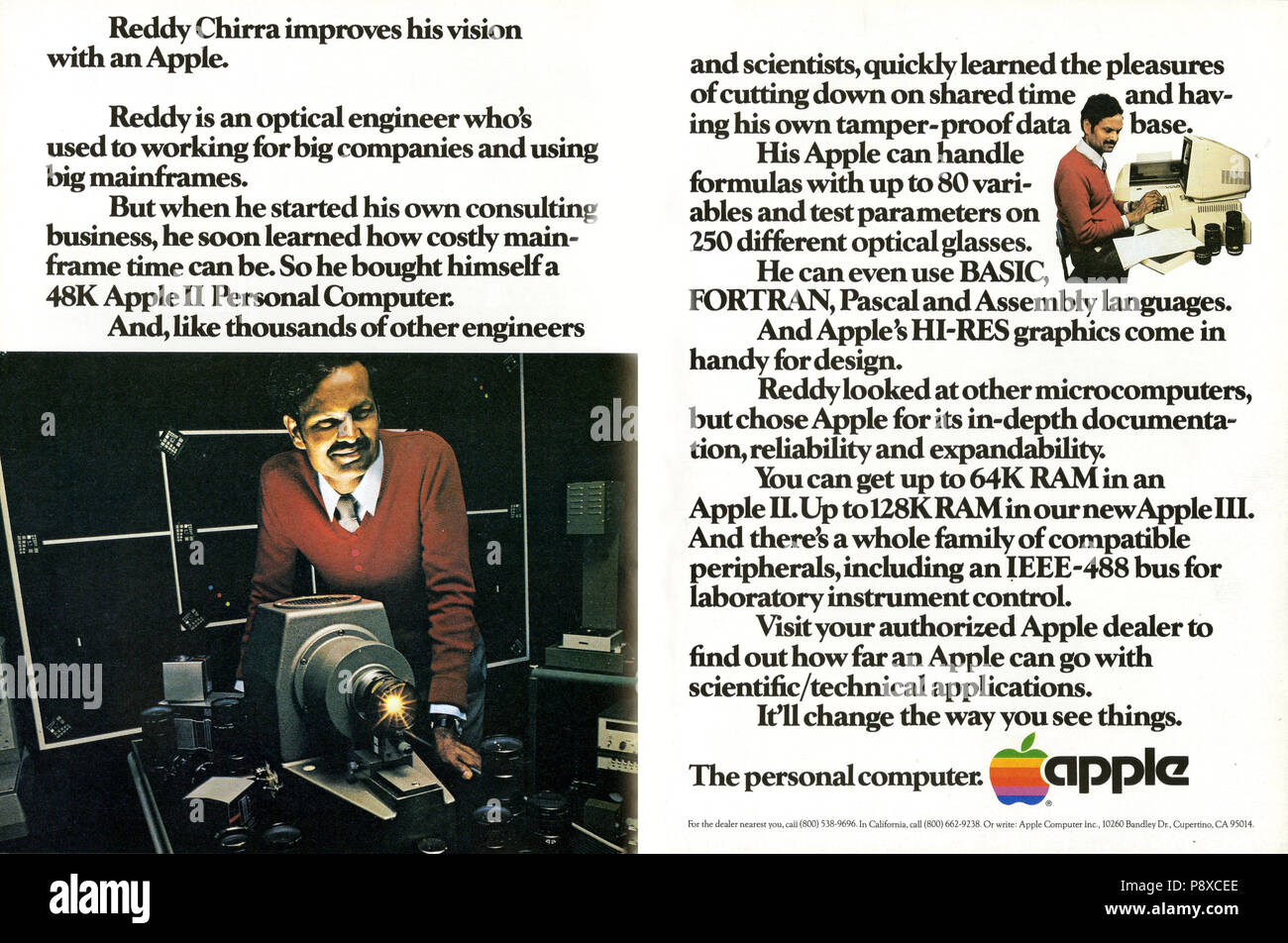 1980s apple advert hi-res stock photography and images - Alamy