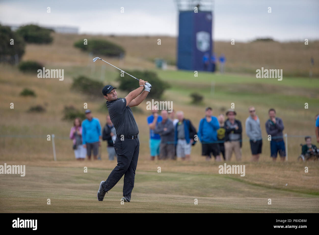Patrick Reed plays his approach to the 2nd hole during day two of the ...