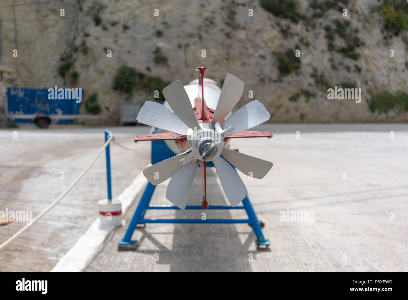 A torpedo on display at Kalives harbour Crete, Greece Stock Photo - Alamy