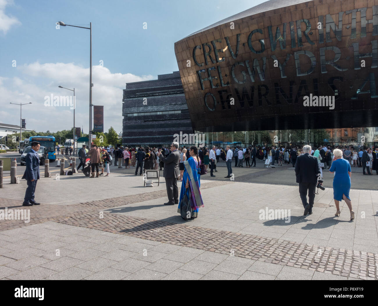 Graduation day in cardiff, uk Stock Photo - Alamy