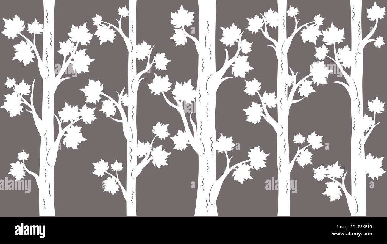 maple grove background. Vector maple trees with leaves. Pattern ...
