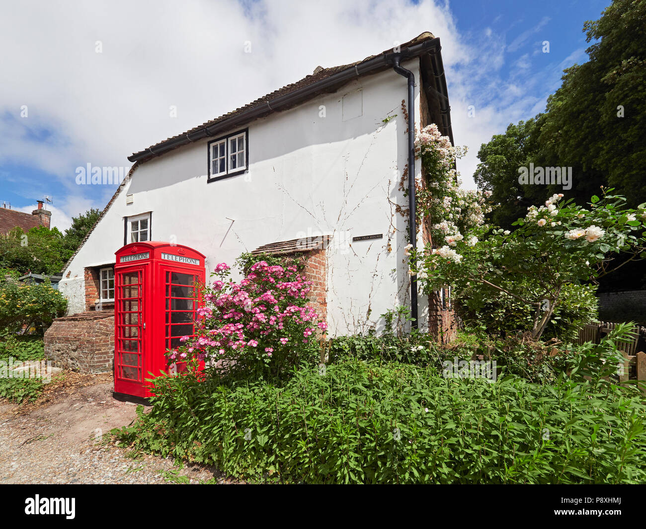 Boxley Kent rural red telephone box Stock Photo - Alamy