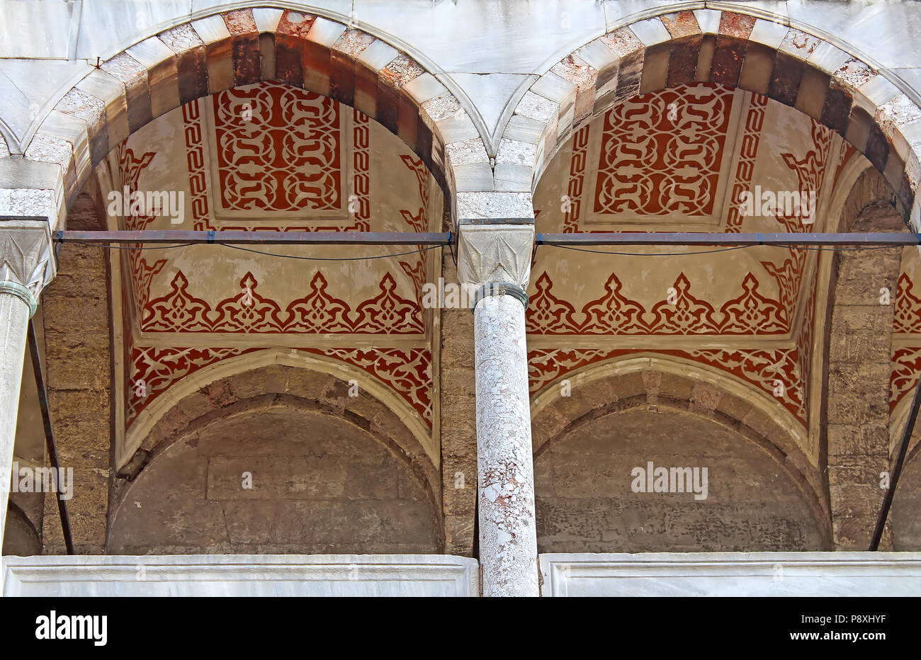Arches of Blue mosque, Istanbul, Turkey Stock Photo - Alamy