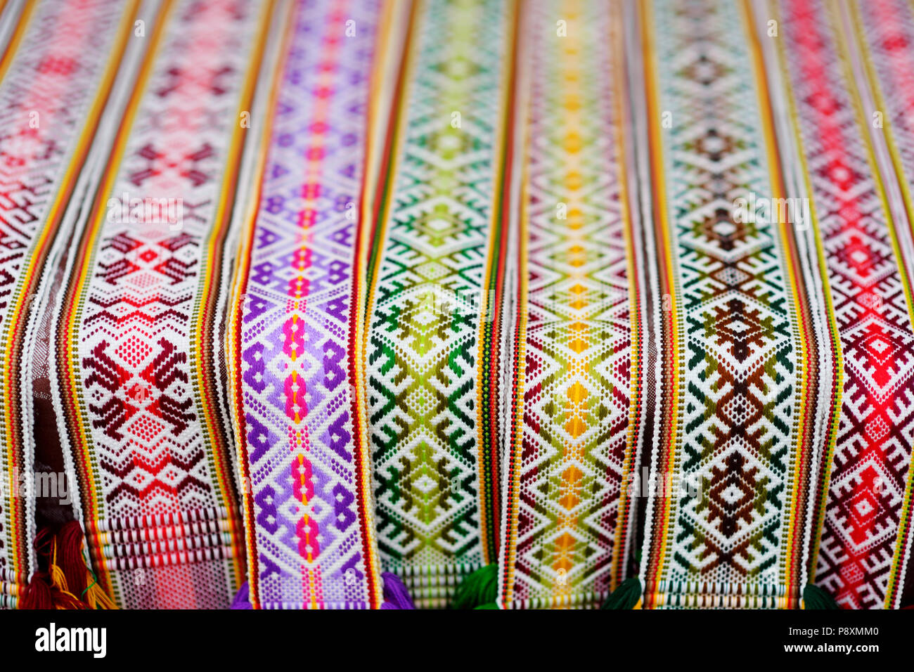 Details of a traditional colorful Lithuanian weave Stock Photo - Alamy