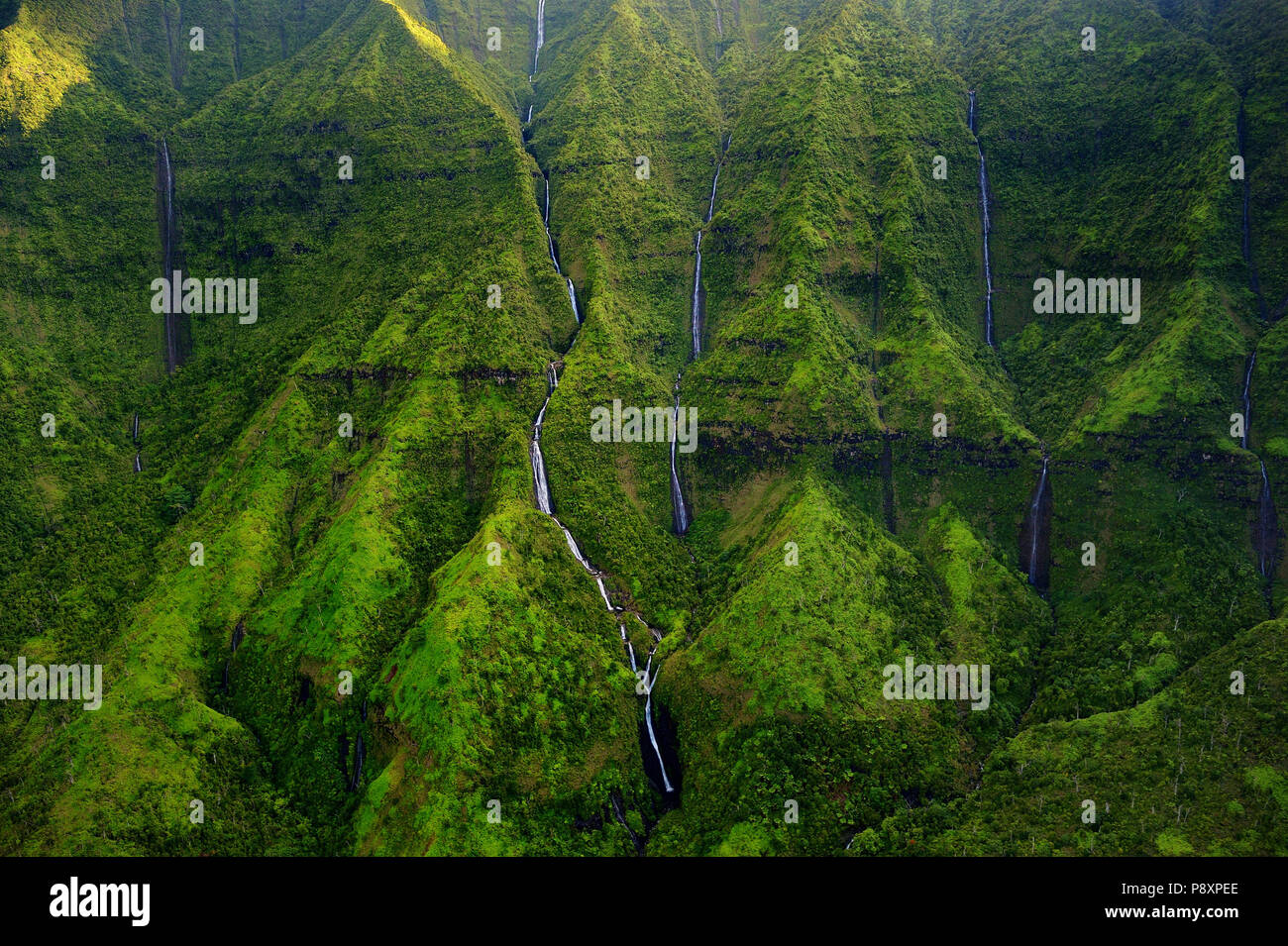 Mount Waialeale known as the wettest spot on Earth, Kauai, Hawaii Stock ...