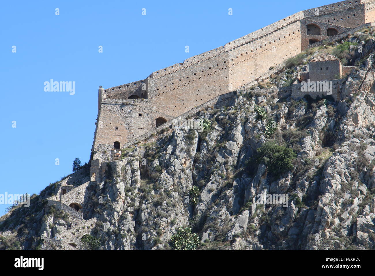 An ancient castle on a mountain in Greece Stock Photo - Alamy